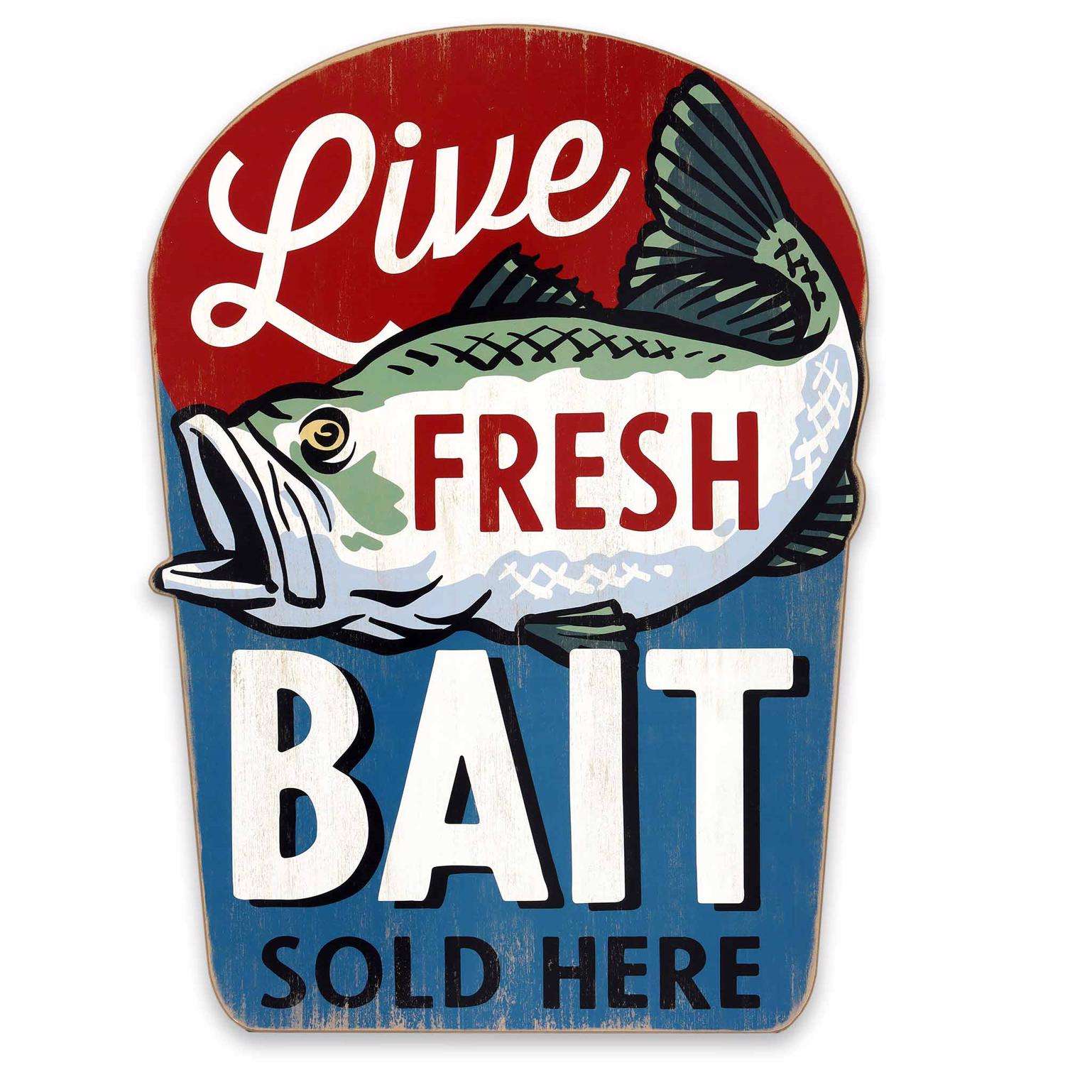 Open Road Brands Live Fresh Bait Sold Here Wall Decor Wood 1 pk - Ace Hardware