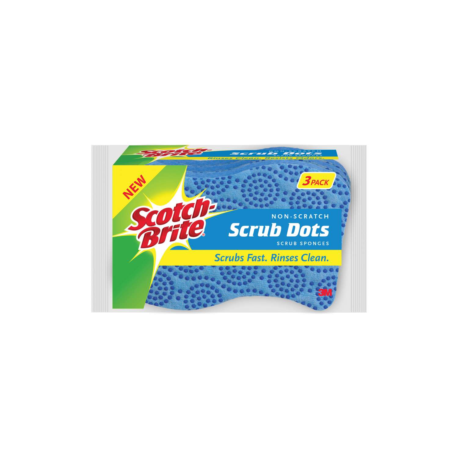 Scotch-Brite Non-Scratch Sponge For Multi-Purpose 2.6 in. L 3 pk - Ace ...