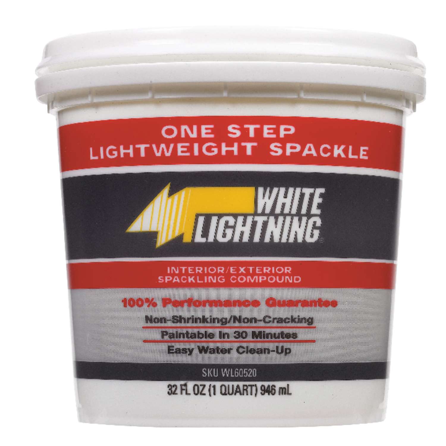 White Lightning Ready to Use White Lightweight Spackling Compound 32 oz ...
