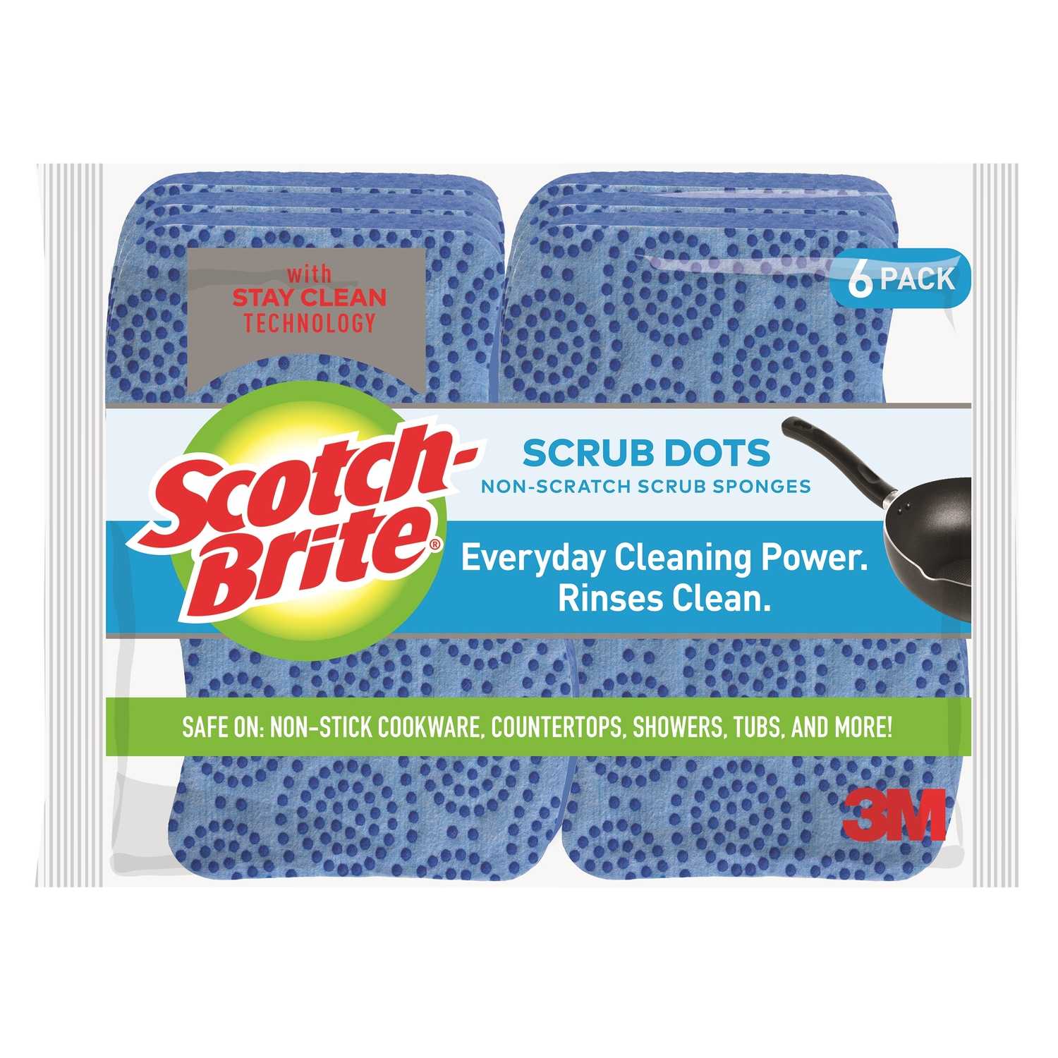 Scotch-Brite Non-Scratch Sponge For Multi-Purpose 2.6 in. L 6 pk - Ace ...