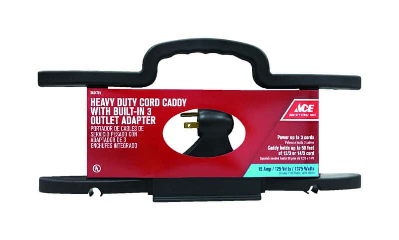 Ace 50 ft. L Plastic Cord Wrap with 3 Outlet Adapter - Ace Hardware