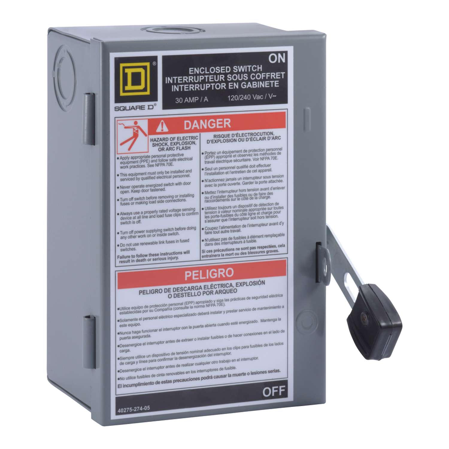 Square D 30 amps Fusible 2-Pole Fuse Safety Switch - Ace Hardware