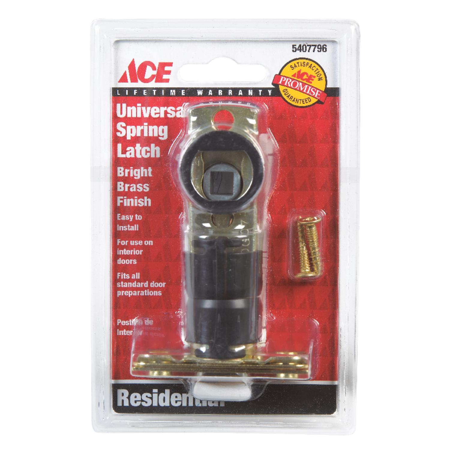 Ace Bright Brass Steel Spring Latch 1 pk - Ace Hardware