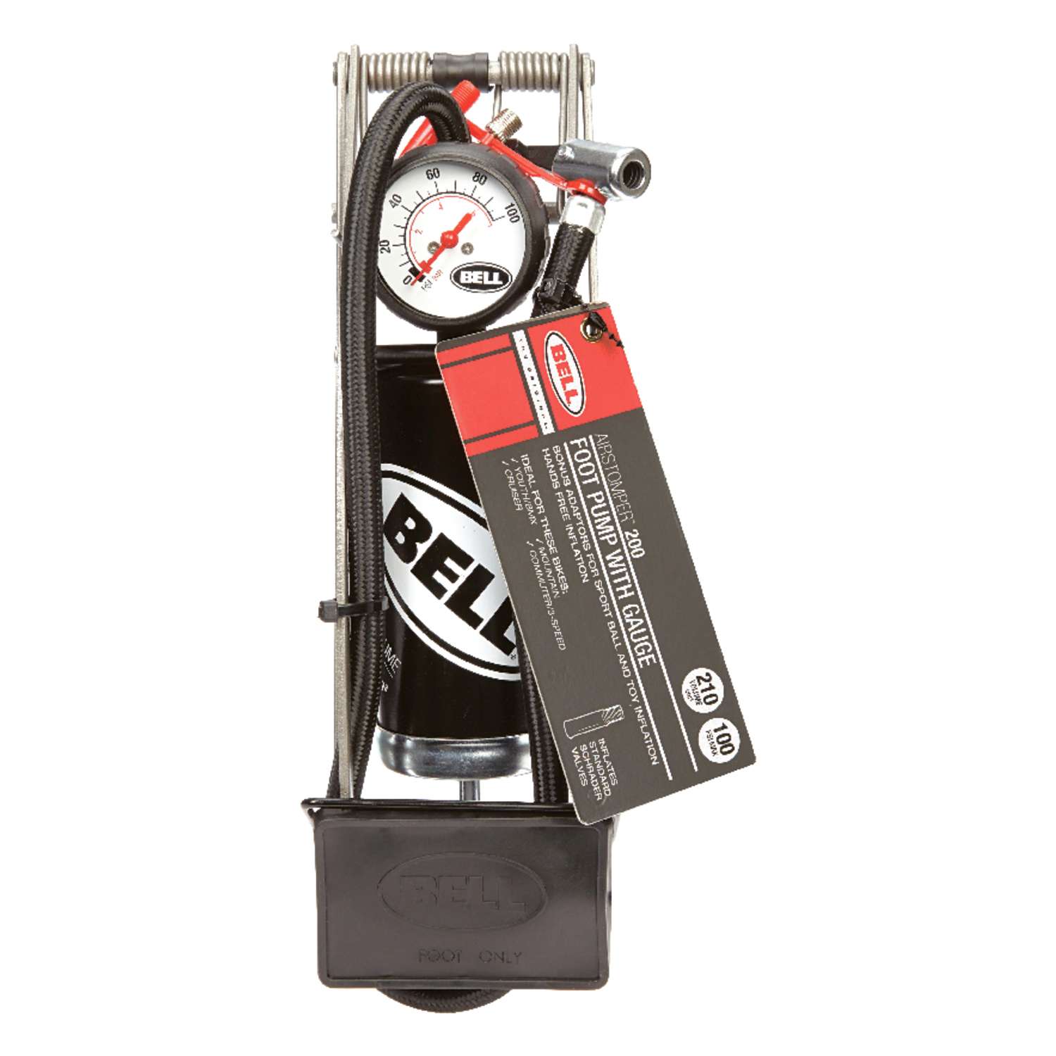 Bell Sports Steel Bike Pump Black/Silver - Ace Hardware