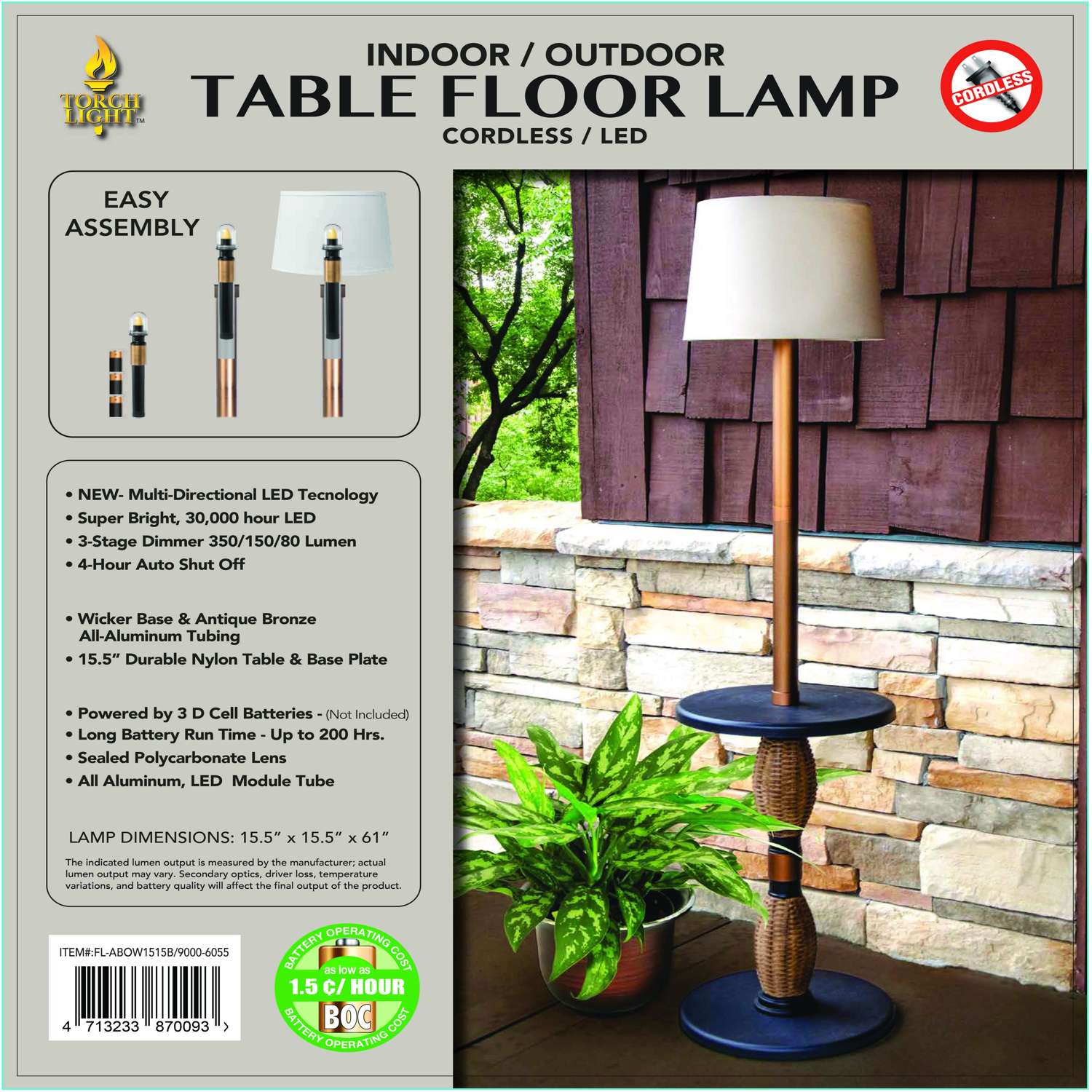 Torch Light 62.5 in. Antique Bronze Bronze Floor Lamp - Ace Hardware