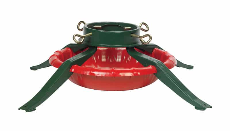 Jack-Post Metal Green/Red Christmas Tree Stand 8 ft. Maximum Tree ...