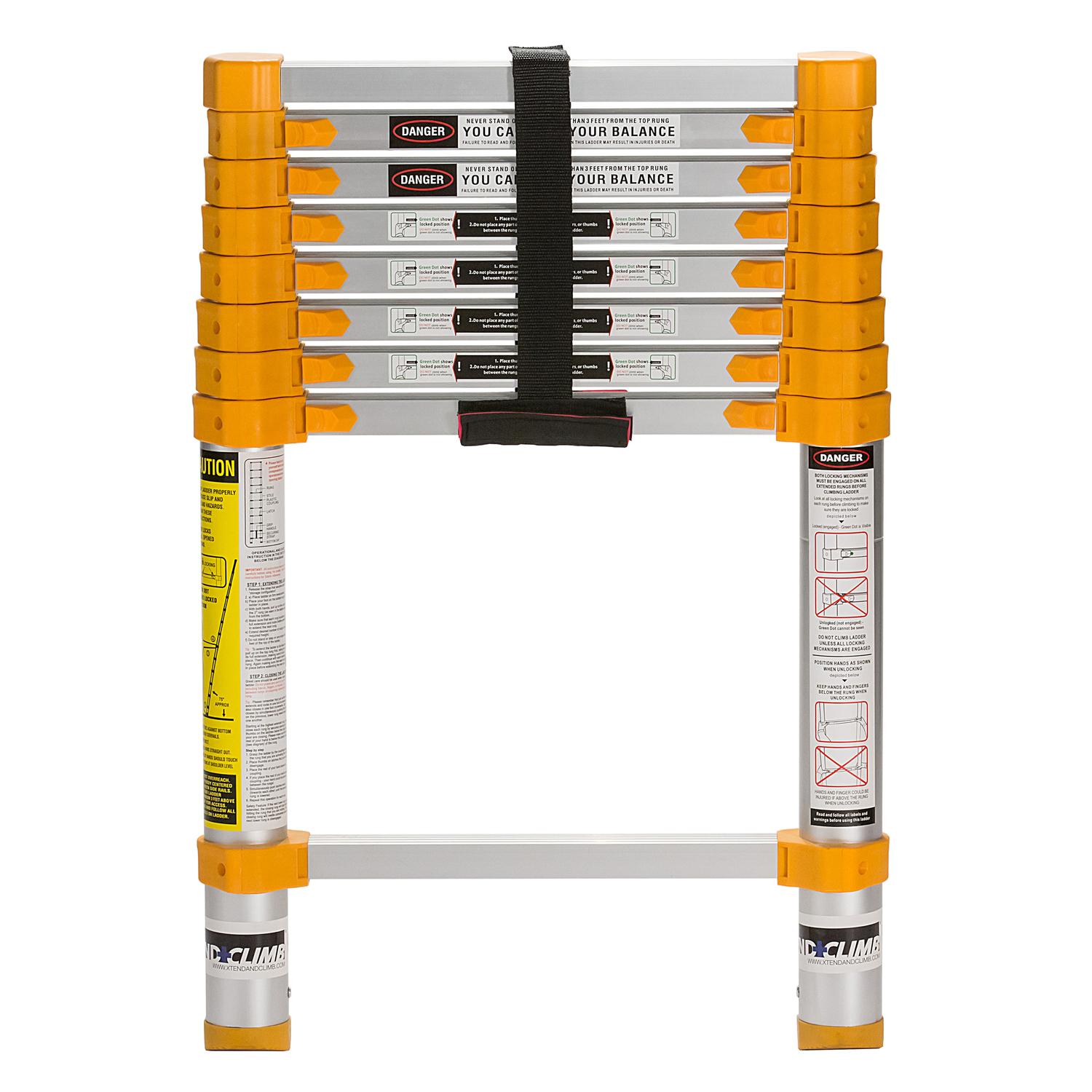 Xtend+Climb 8.5 ft. H Aluminum Extension Ladder Type I 250 lb. capacity ...