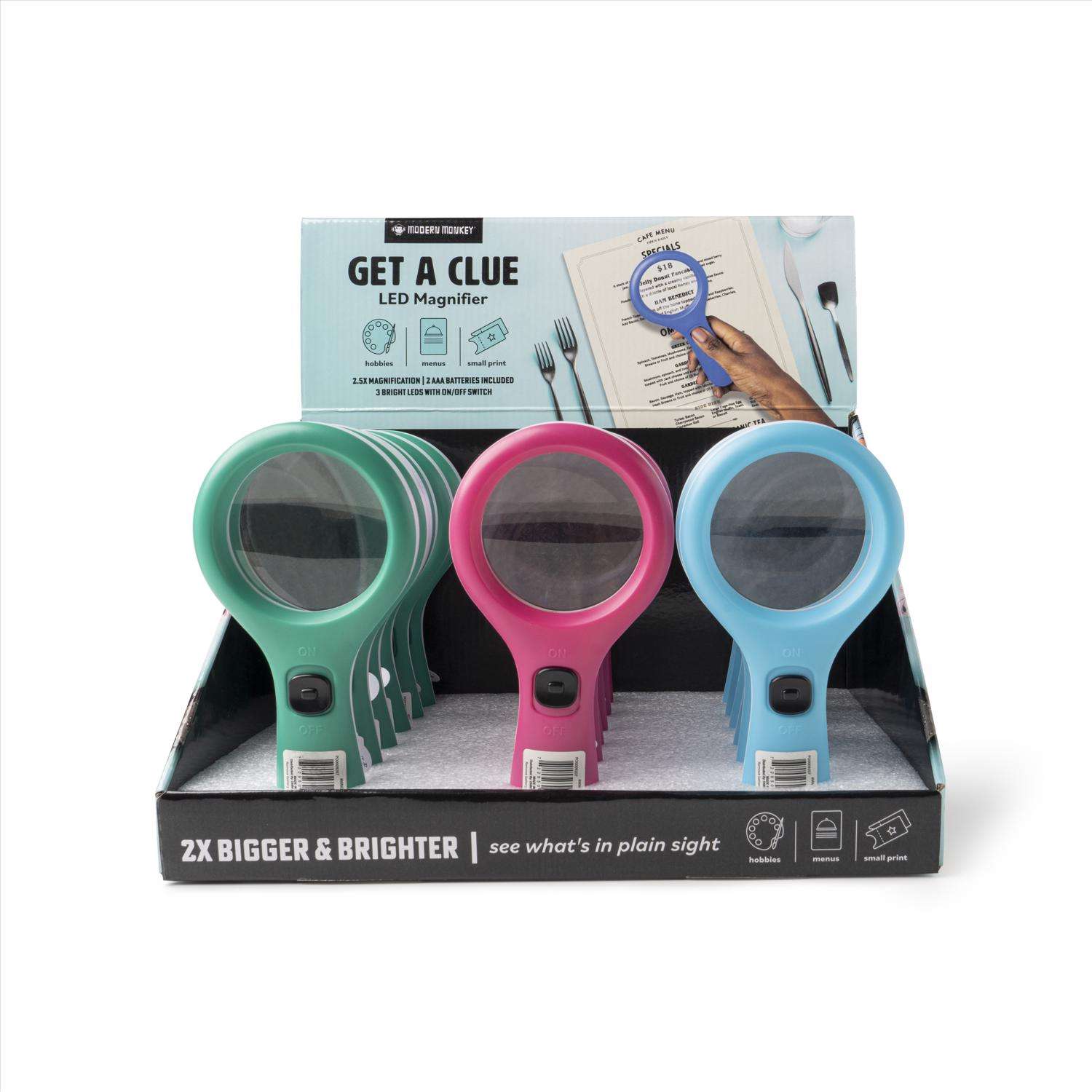 Modern Monkey Get A Clue Round 3 Times LED Magnifying Glass - Ace Hardware
