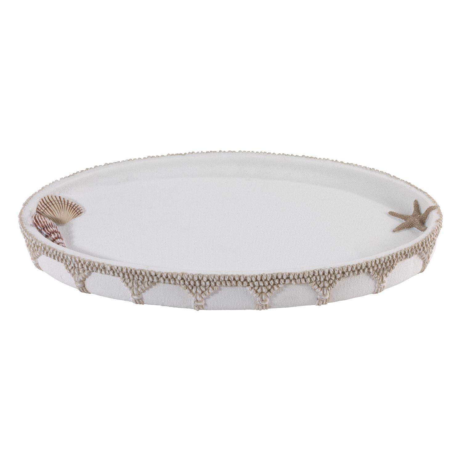 Avanti Linens Macrame Shells Ivory/White Plastic Soap Dish Mfr# 13773C ...