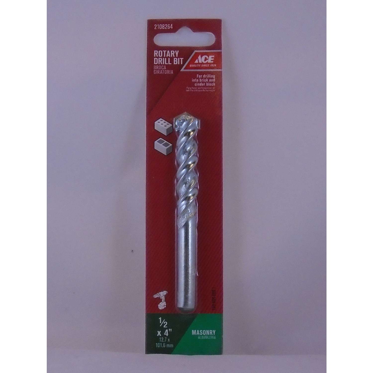 Ace 1/2 in. S X 4 in. L Steel Rotary Drill Bit 1 pc - Ace Hardware