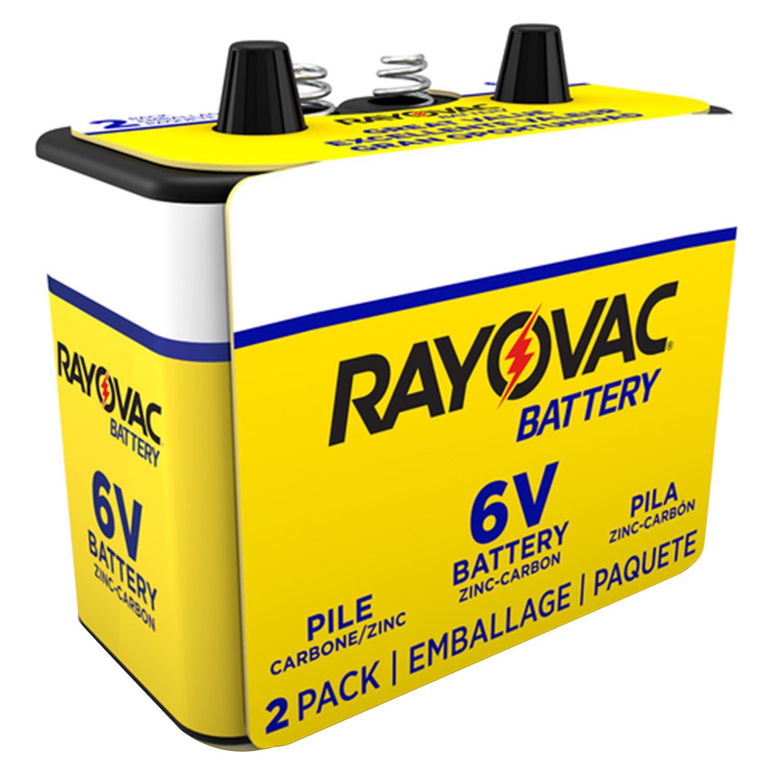 Rayovac Zinc Carbon 6-Volt 6 V 8.5 mAh Lantern Battery 2 pk Mfr# 944 ...