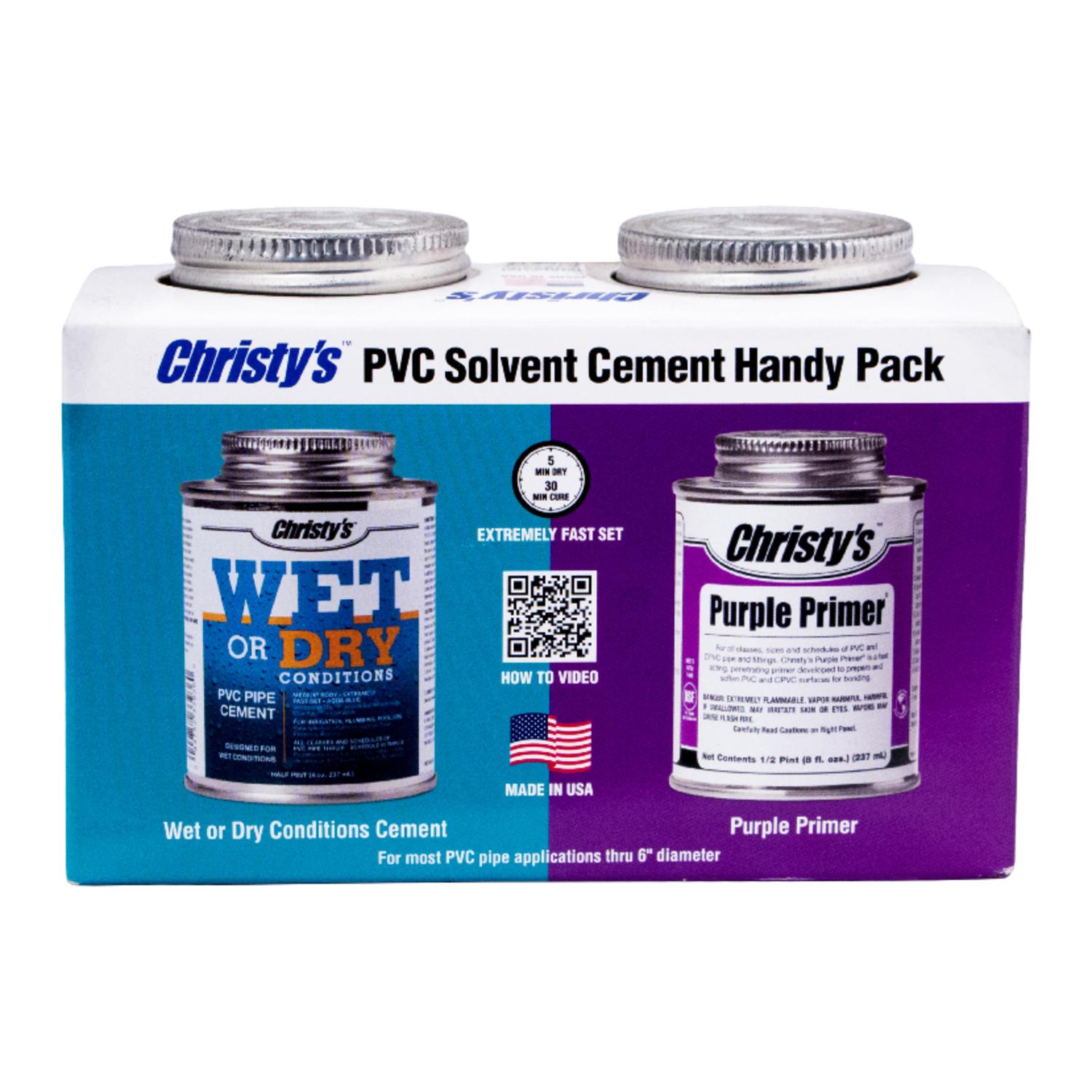 Christy s Blue Purple Primer and Cement For PVC 8 oz Mfr 505226 Ace Hardware
