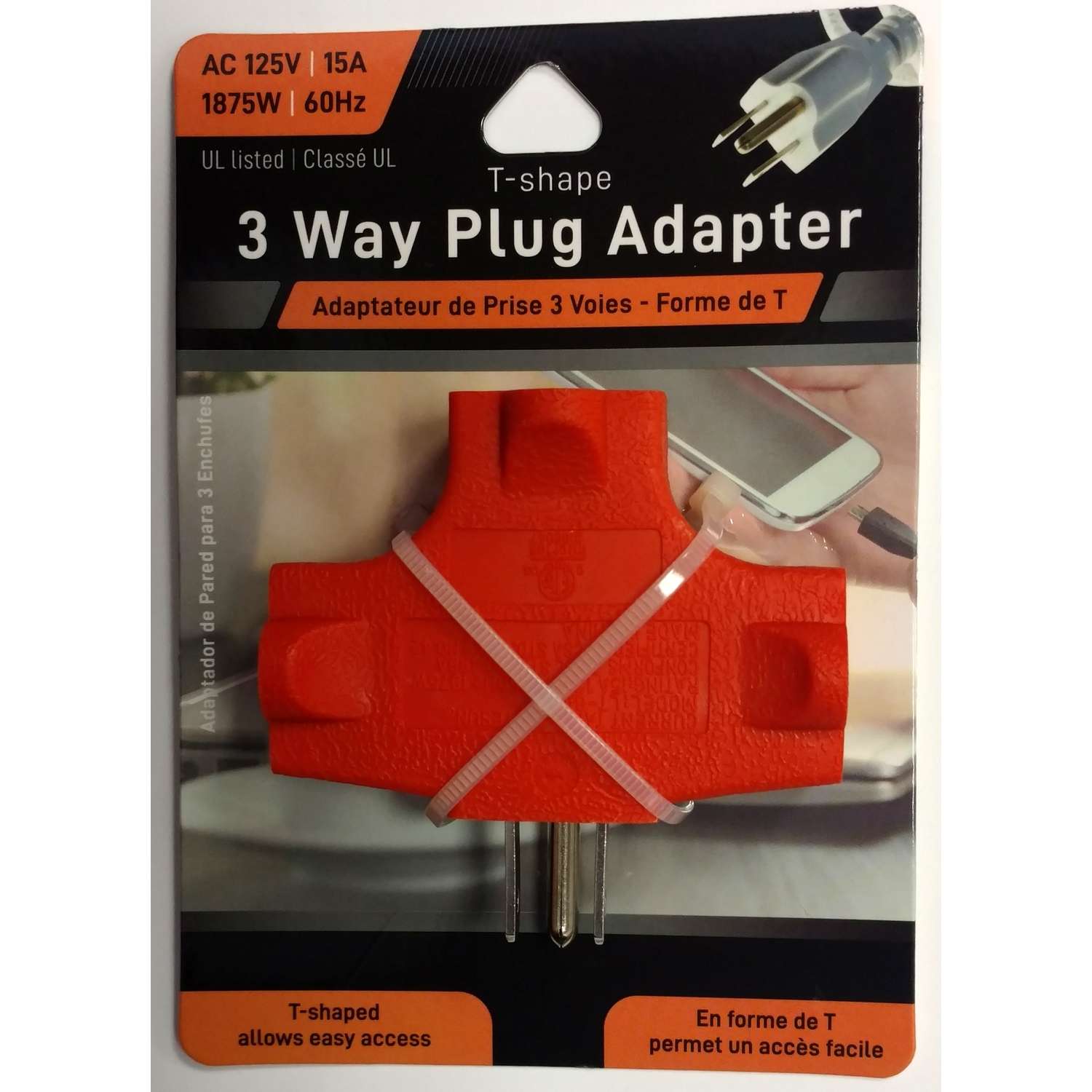 Jacent Grounded 3 outlets Adapter 1 pk - Ace Hardware