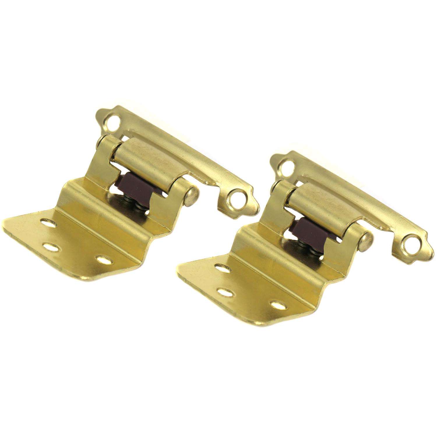 Laurey 1-1/2 in. W X 2-3/4 in. L Polished Brass Gold Steel Self-Closing ...