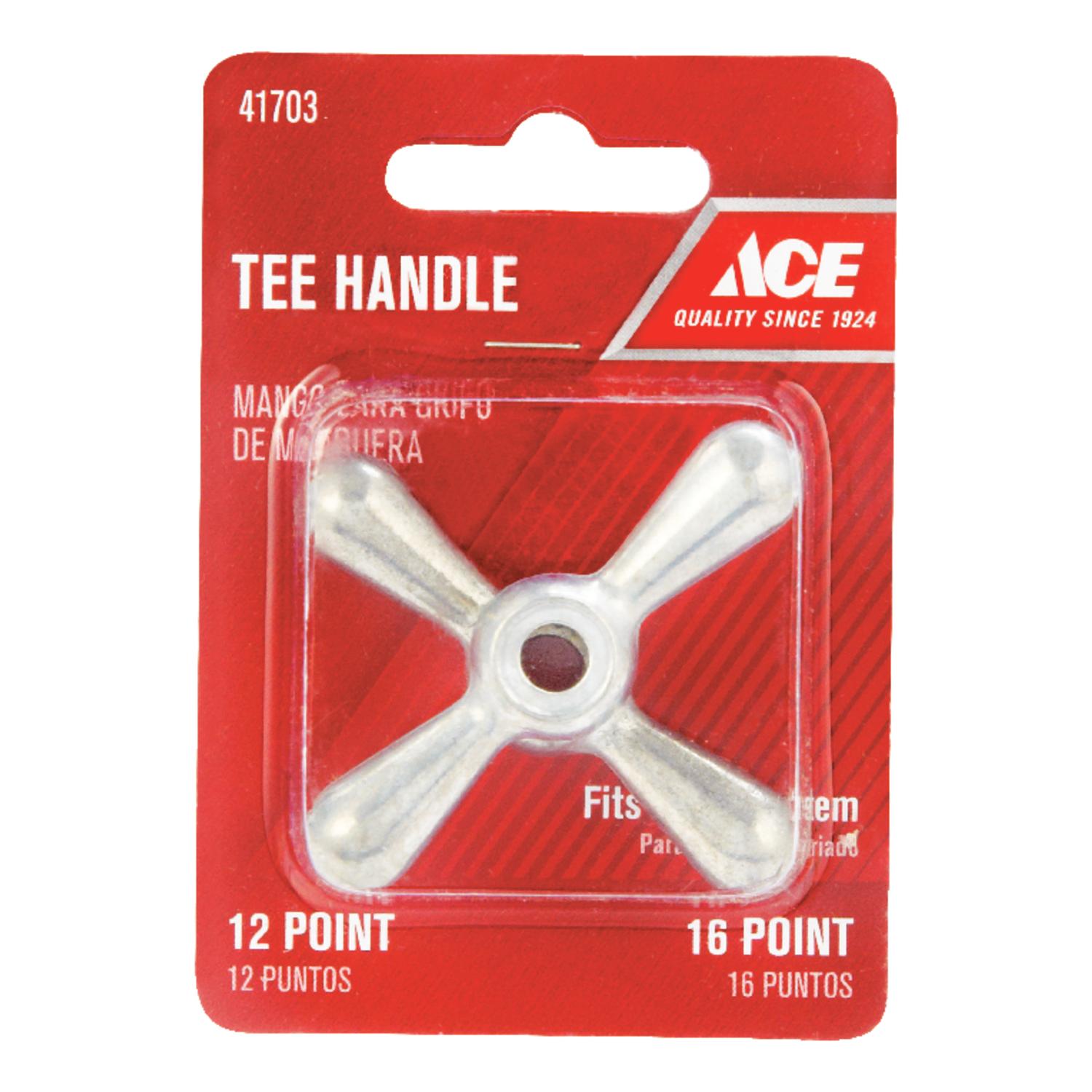 Ace Aluminum Brushed MPT Tee Faucet Handle 1 pc - Ace Hardware