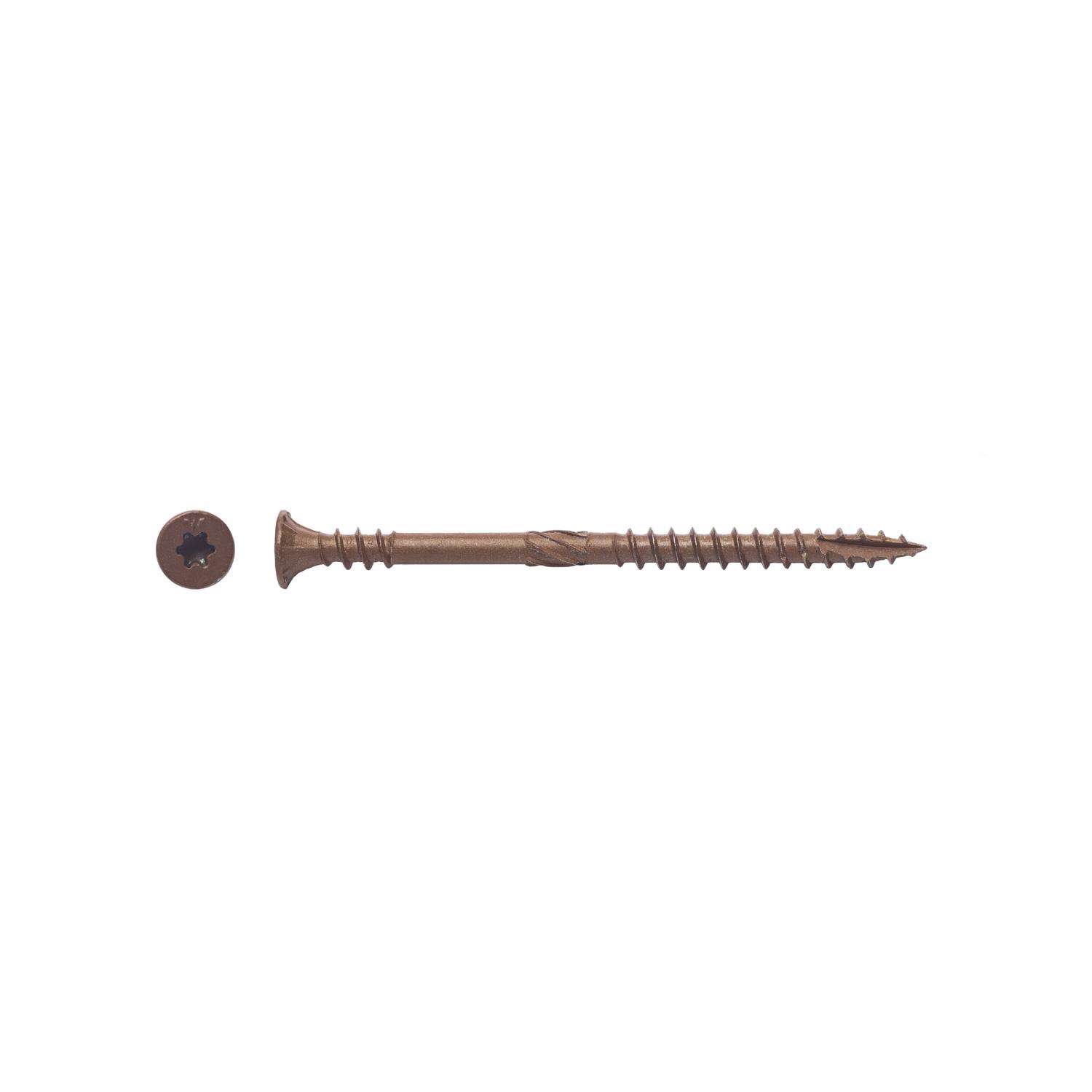 Big Timber No. 10 X 2-5/8 in. L Star Brown Exterior Wood Screw 4.67 lb ...