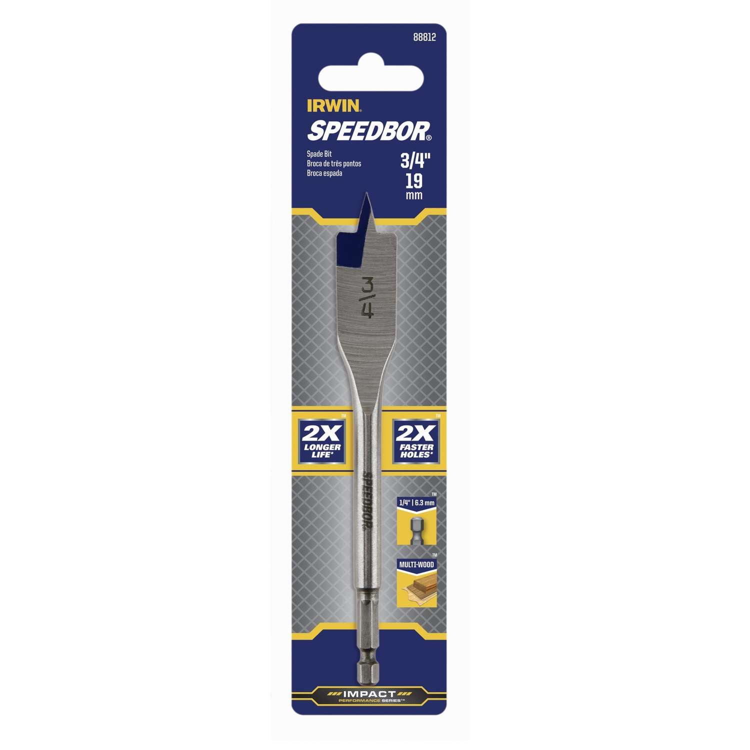 Irwin Speedbor 3/4 in. S X 6 in. L Carbon Steel Wood Boring Bit 1 pc ...