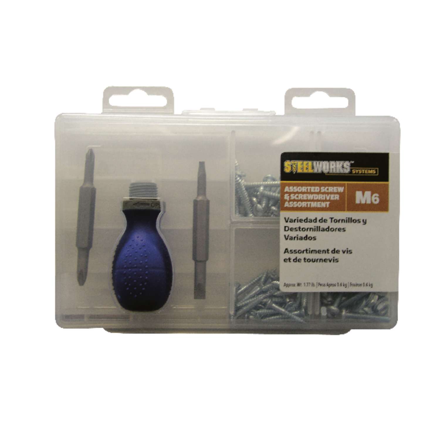 Hillman Assorted Hex/Slotted Flat Head Assorted Screw and Driver ...