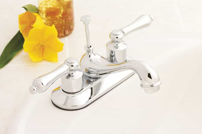 OakBrook Essentials Chrome Two Handle Lavatory Pop-Up Faucet 4 in ...