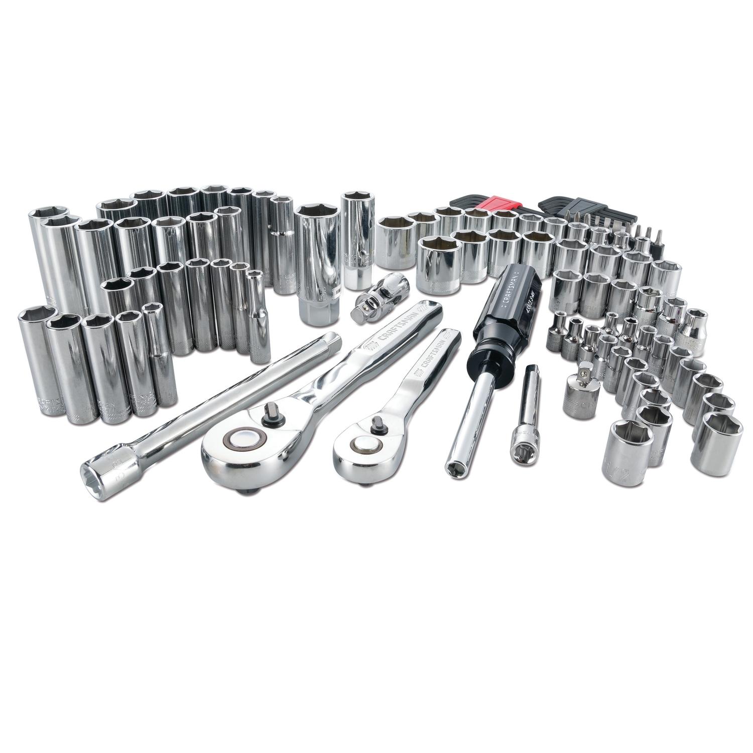 Craftsman 1 4 and 3 8 in. drive Metric and SAE 6 Point Mechanic s Tool Set 105 pc Mfr CMMT12123 Ace Hardware