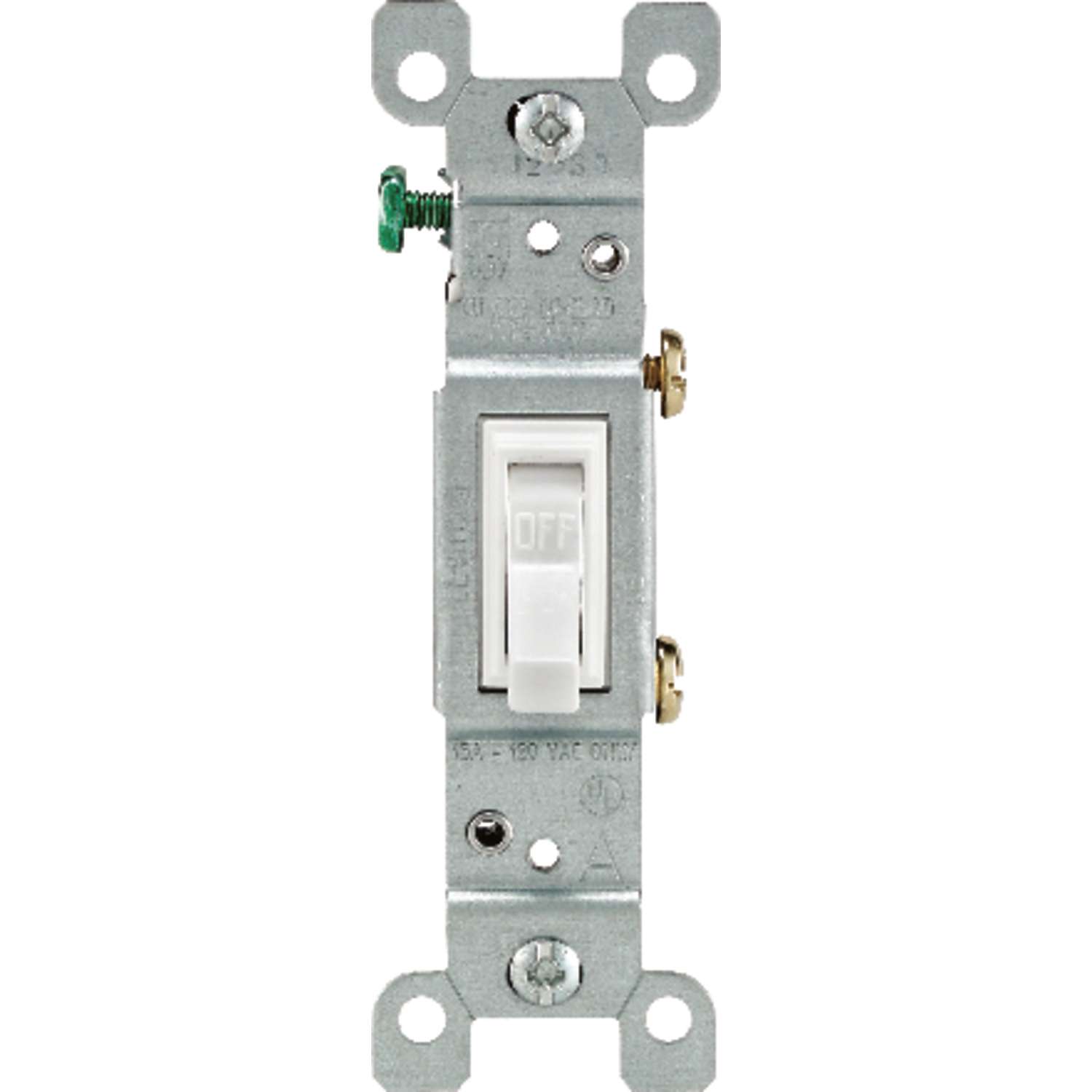 Leviton 15 amps Single Pole Toggle AC Quiet Switch White 1 pk - Ace ...