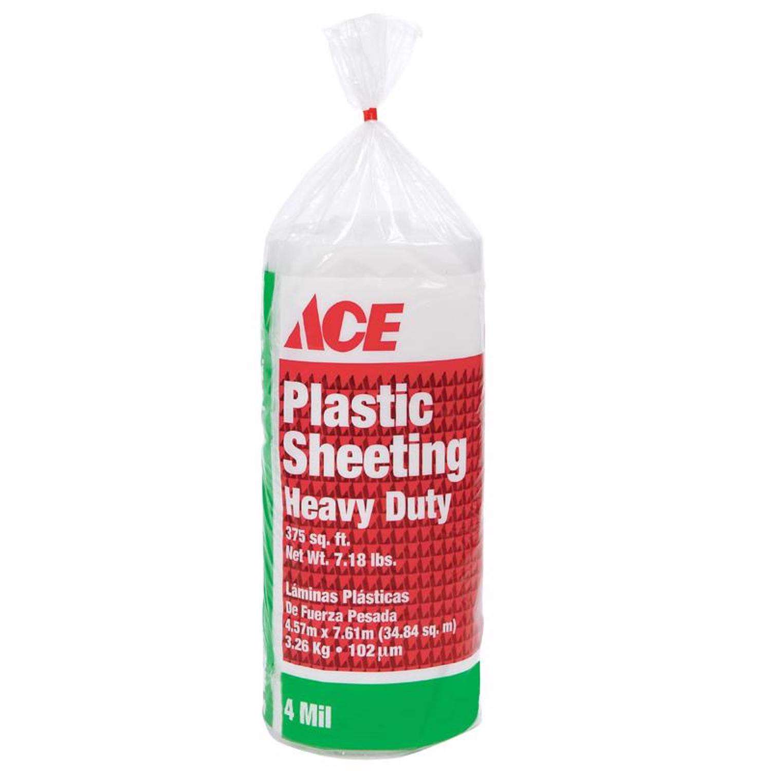 Ace Plastic Sheeting 4 mil X 15 ft. W X 25 ft. L Polyethylene Clear ...