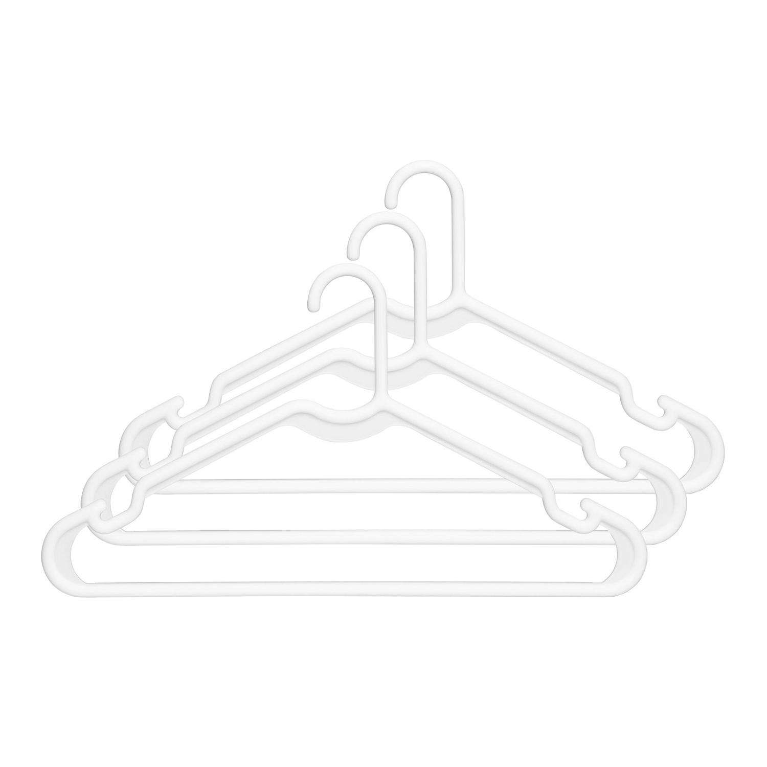 Whitmor Plastic White Hanger 3 pk - Ace Hardware