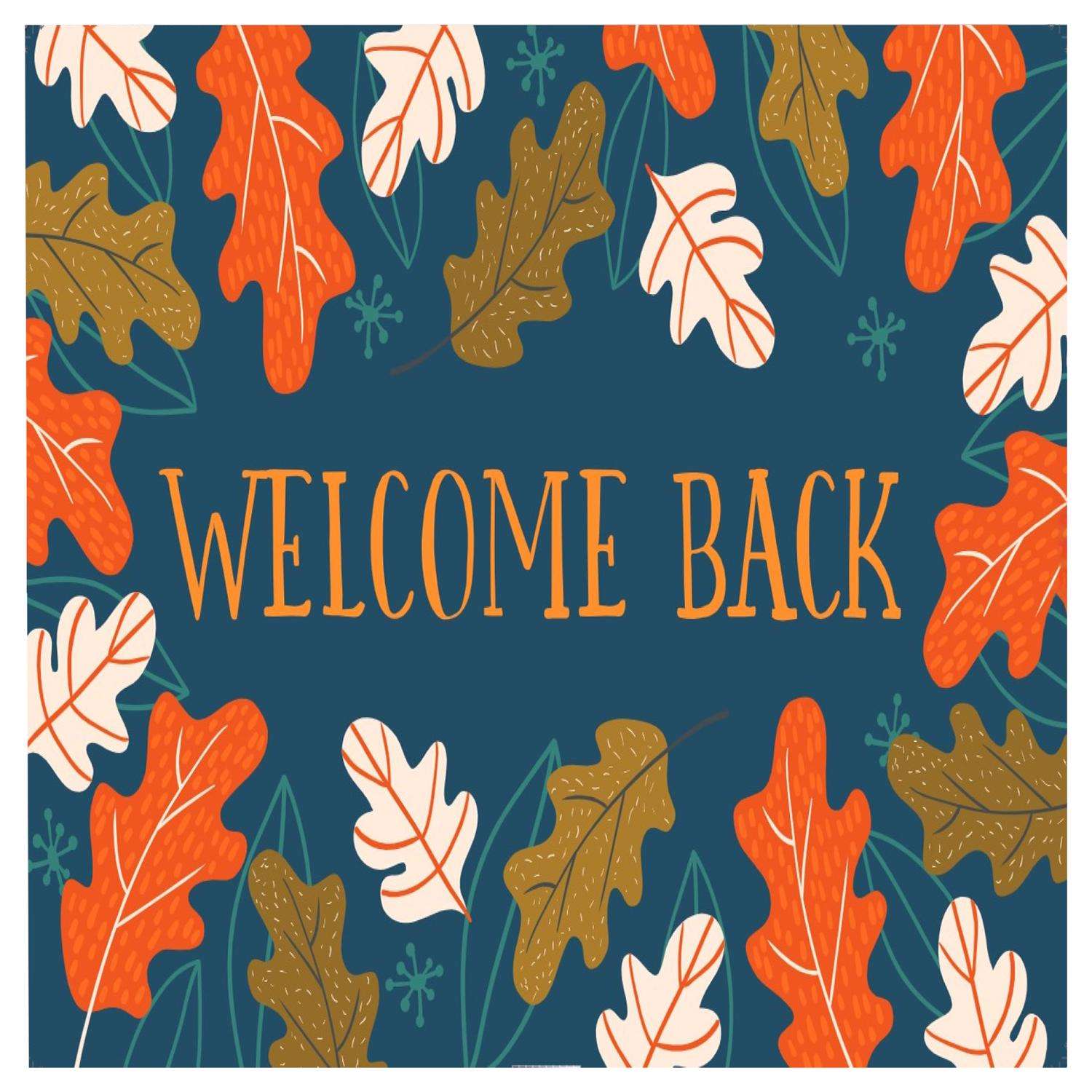 Modern Mats 20 in. L X 32 in. W Multicolored Welcome Back Cotton Rug ...