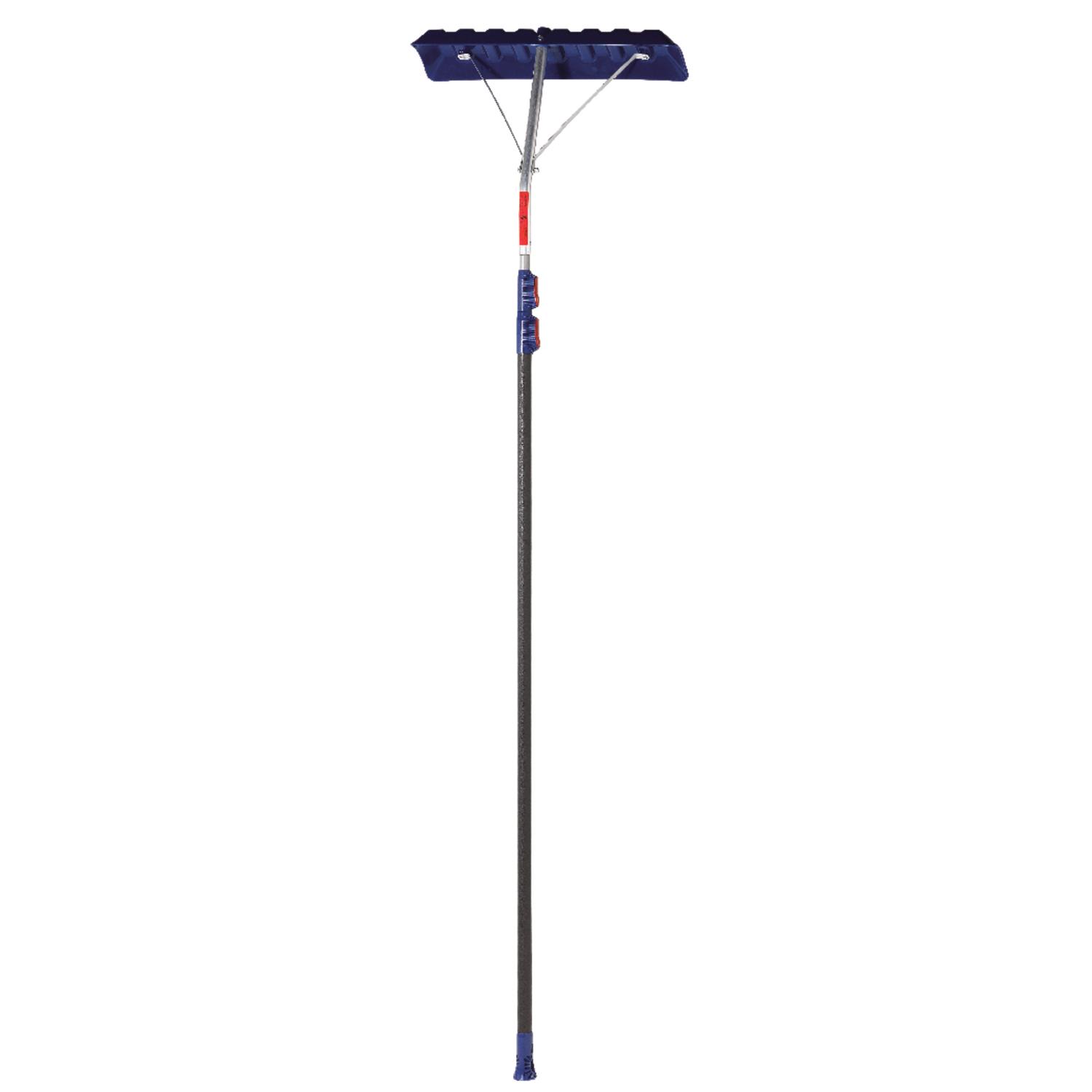 Garant 24 in. W x 16.5 ft. L Poly Roof Rake Telescoping Handle Mfr ...