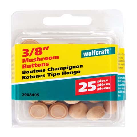 Wolfcraft Round Hardwood Mushroom Plug 3/8 in. D X 1/2 in. L 1 pk ...
