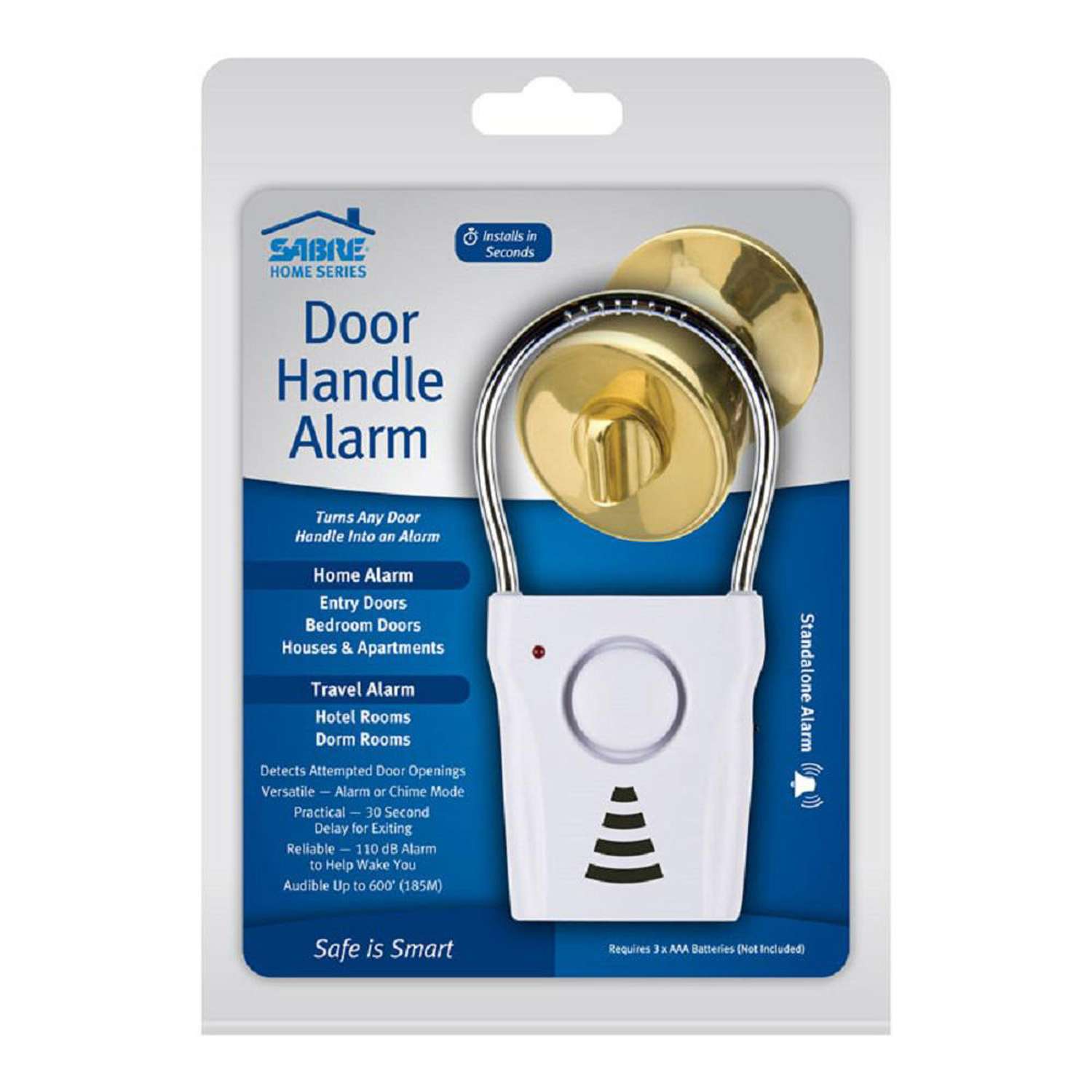 Sabre White Multi-Material Door Handle Alarm - Ace Hardware