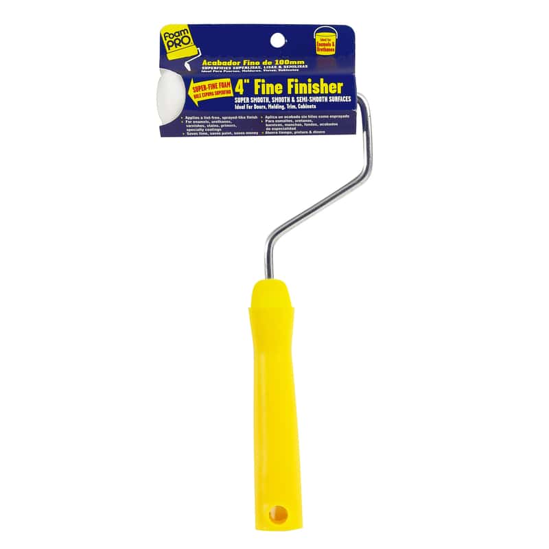 Foam Pro Fine Finisher 4 in. W Mini Paint Roller Frame and Cover ...
