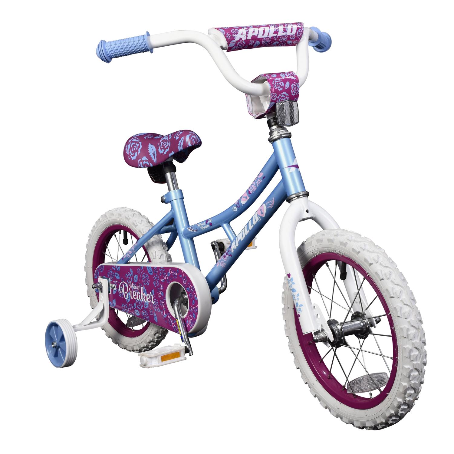 Apollo Heartbreaker Kid’s 14 in. D Bicycle Teal - Sansujyuku