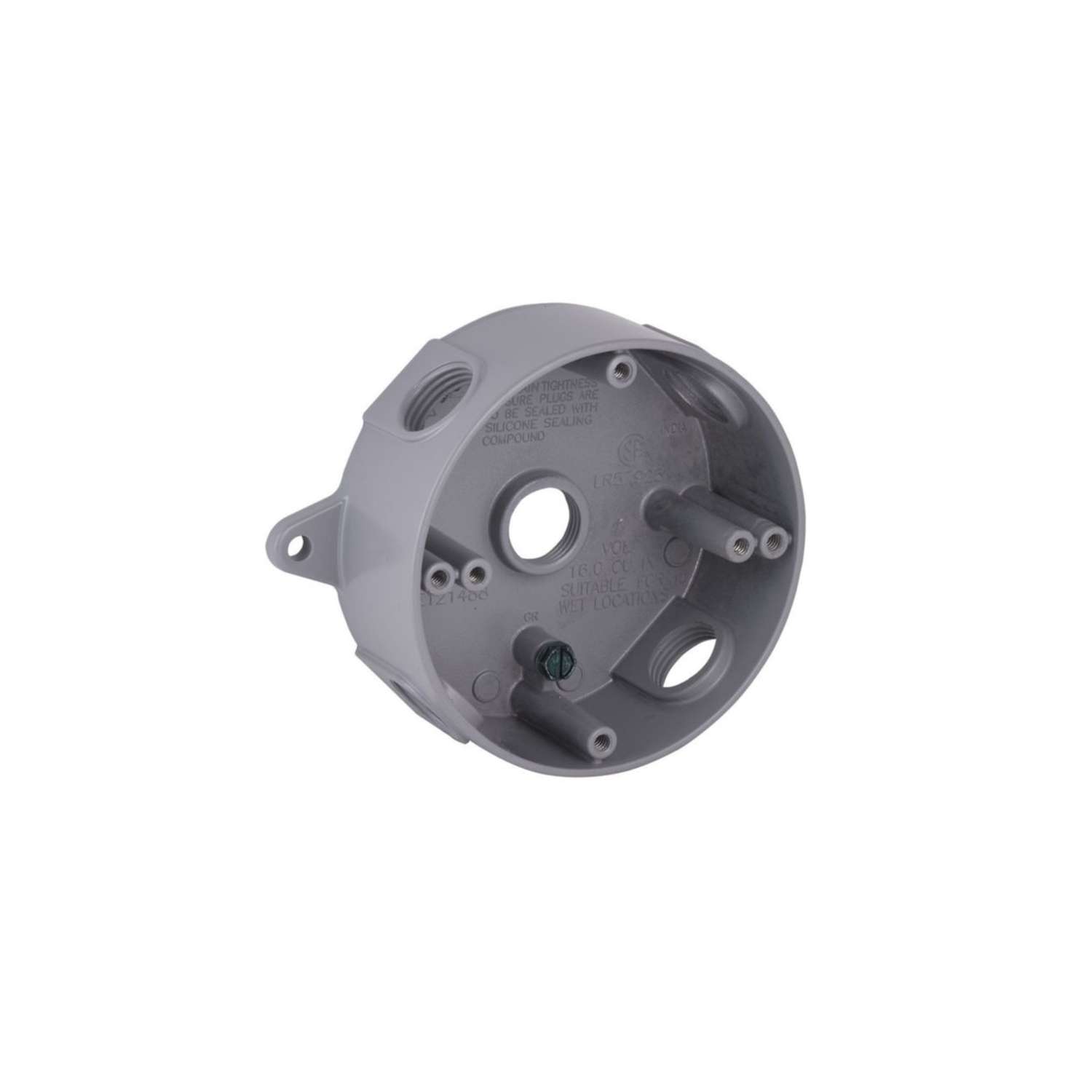 Hubbell Bell 16 cu in Round Aluminum 1 gang Weatherproof Box Gray - Ace ...