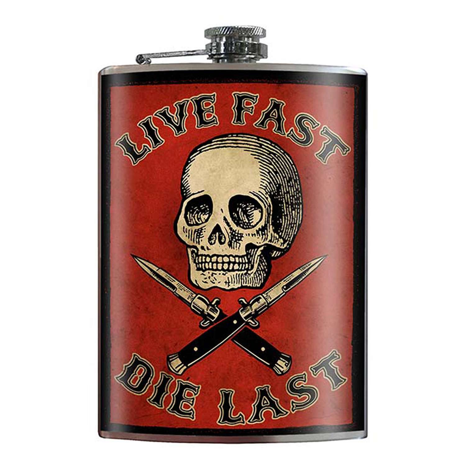 Trixie & Milo 8 oz Red/Black Stainless Steel Hip Flask - Ace Hardware