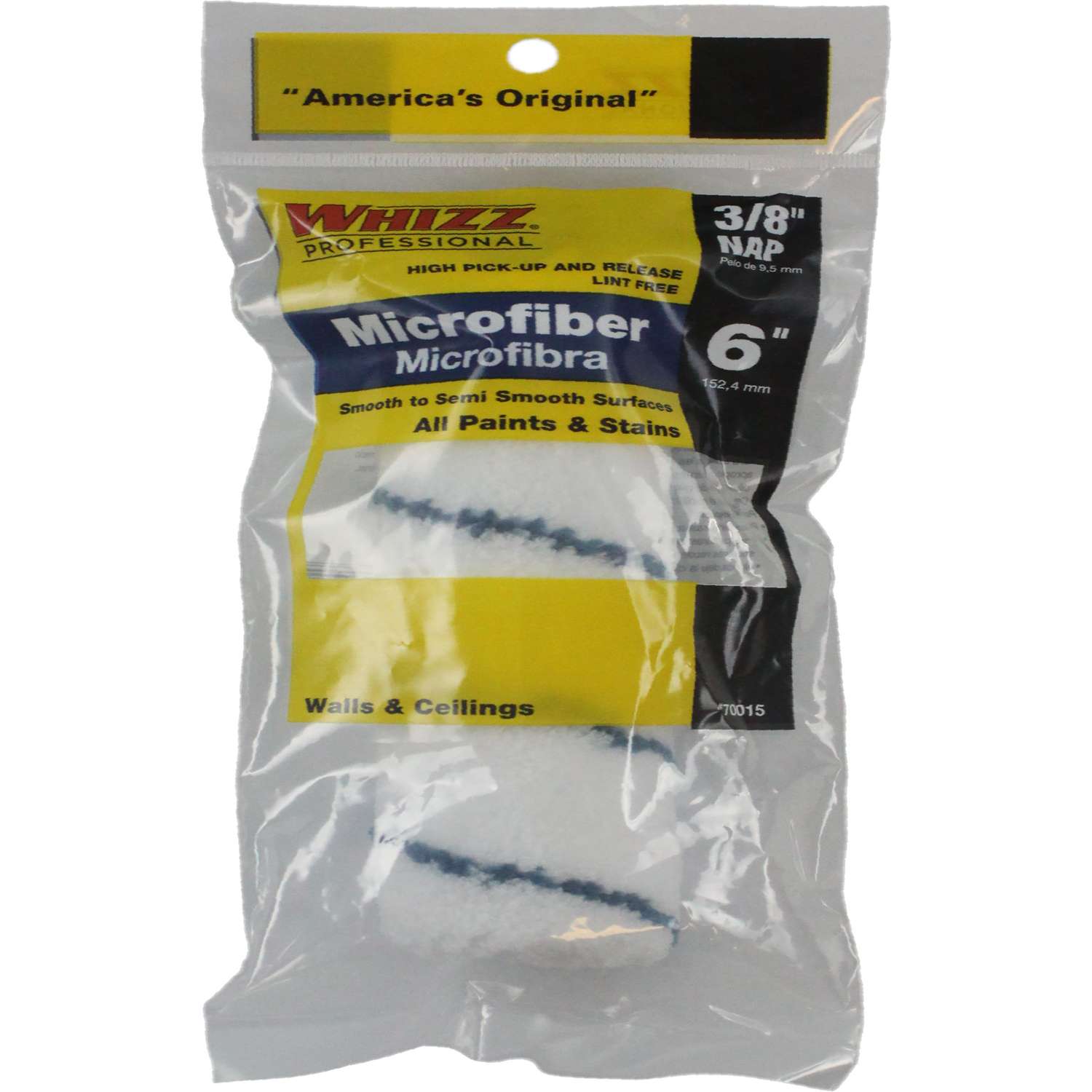 Whizz Microfiber 6 in. W X 3/8 in. Jumbo Mini Paint Roller Cover 1 pk ...