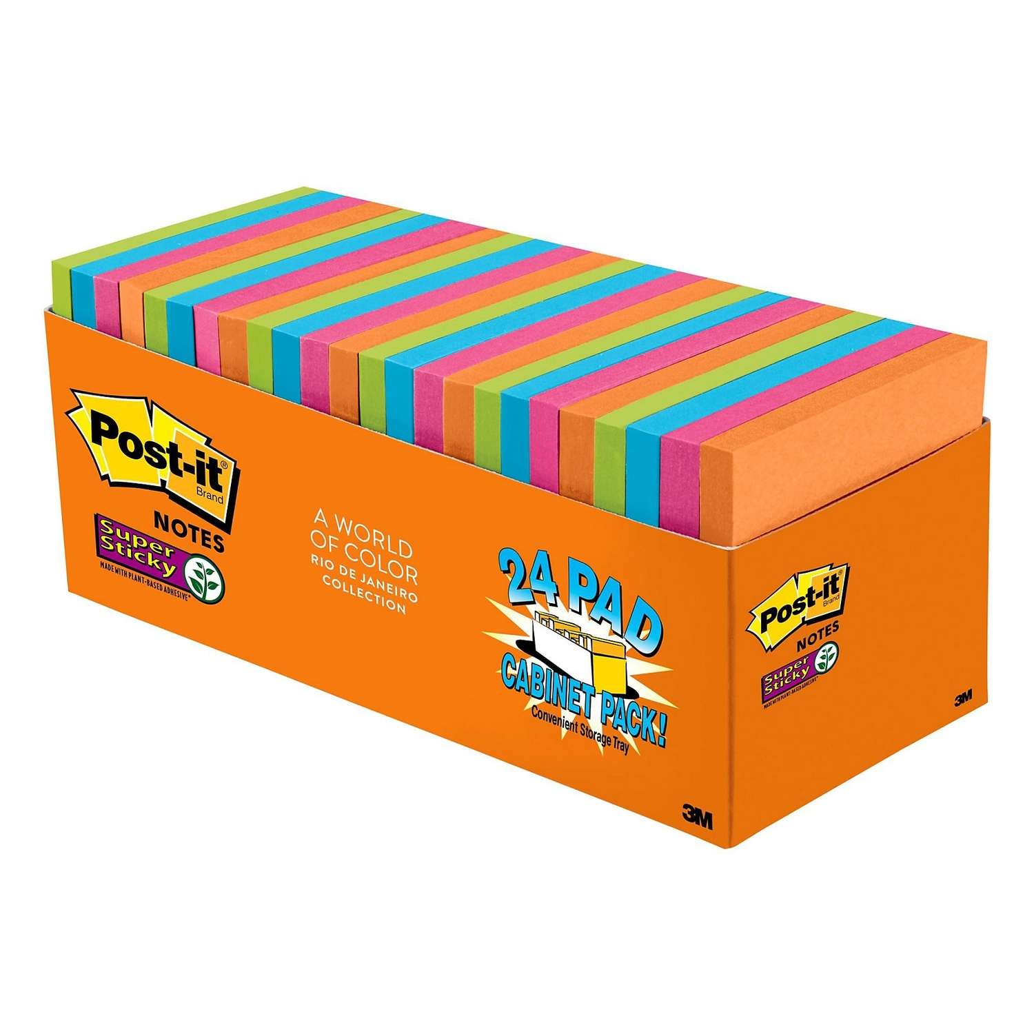 Post-it 3 in. W X 3 in. L Assorted Neon Sticky Notes 24 pad - Ace Hardware