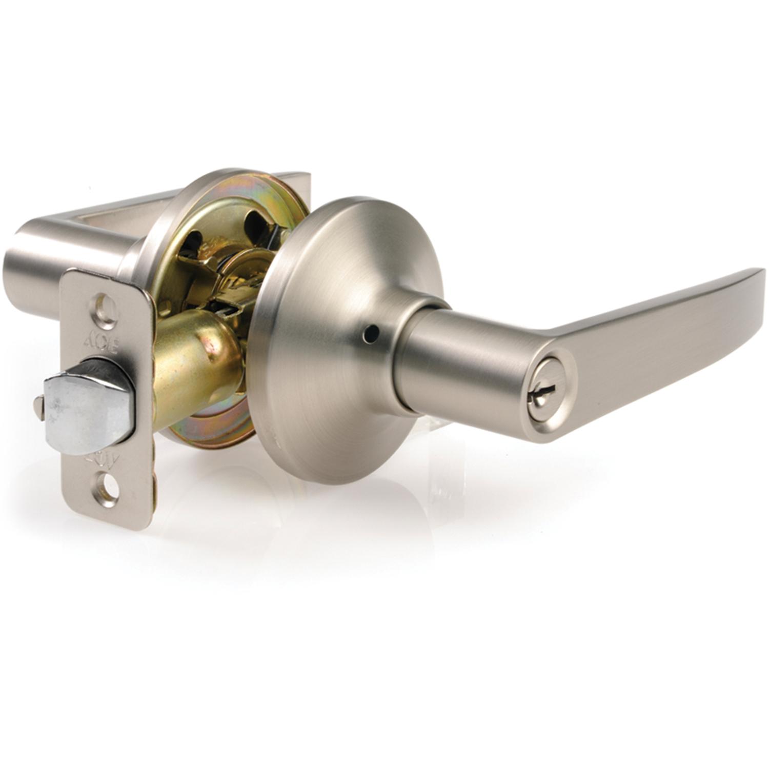 Ace Straight Lever Satin Entry Lockset 1-3/4 in. - Ace Hardware