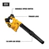 DEWALT 20V MAX DCE100B 135 mph 100 CFM 20 V Battery Handheld Blower ...
