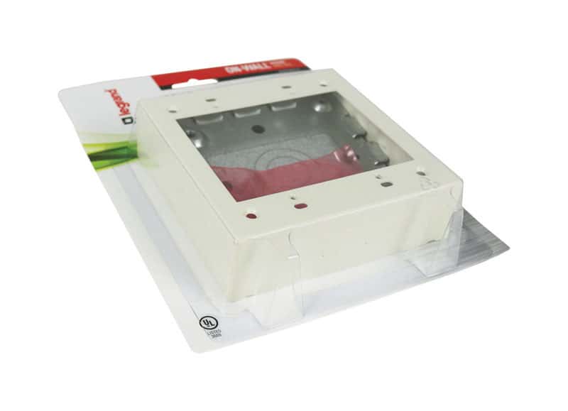 Wiremold 4-3/4 in. Square Metal 2 gang Outlet Box Ivory - Ace Hardware