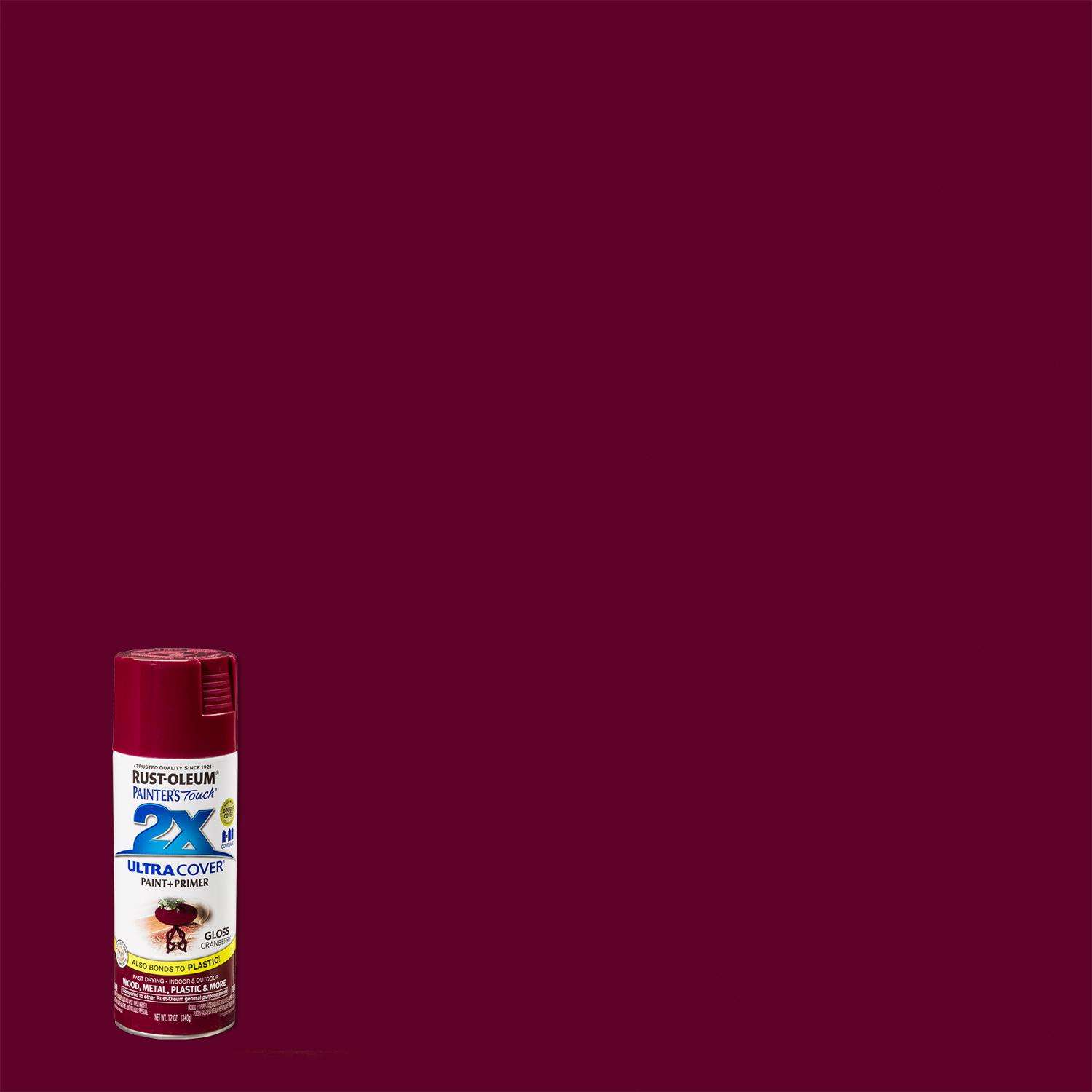 Rust-Oleum Painter's Touch 2X Ultra Cover Gloss Cranberry Paint+Primer ...