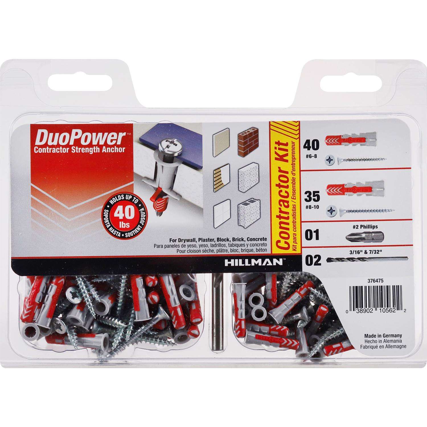 DuoPower Nylon Round Head Anchor Kit 78 pc - Ace Hardware