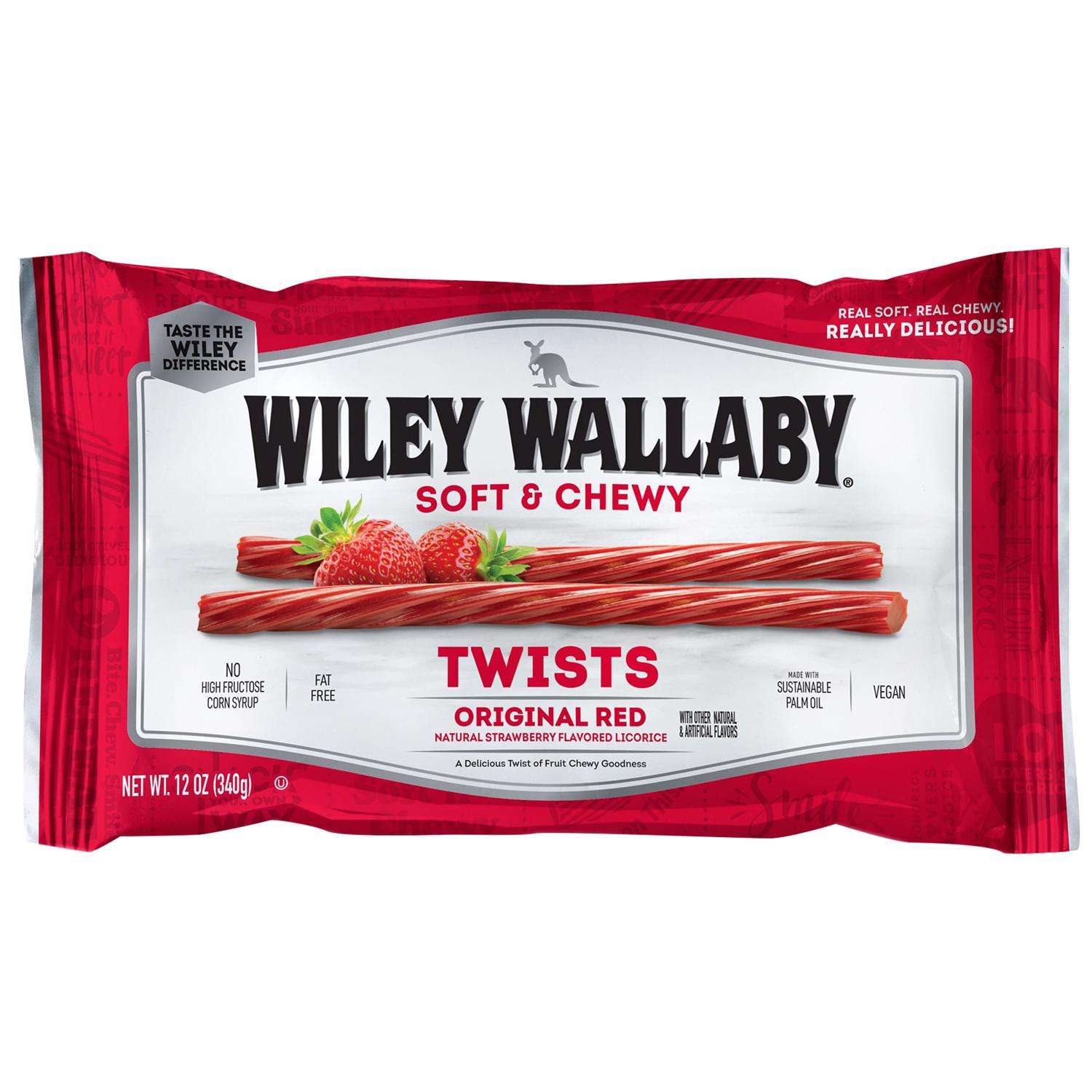 Wiley Wallaby Australian Style Strawberry Licorice Candy 12 oz - Ace ...
