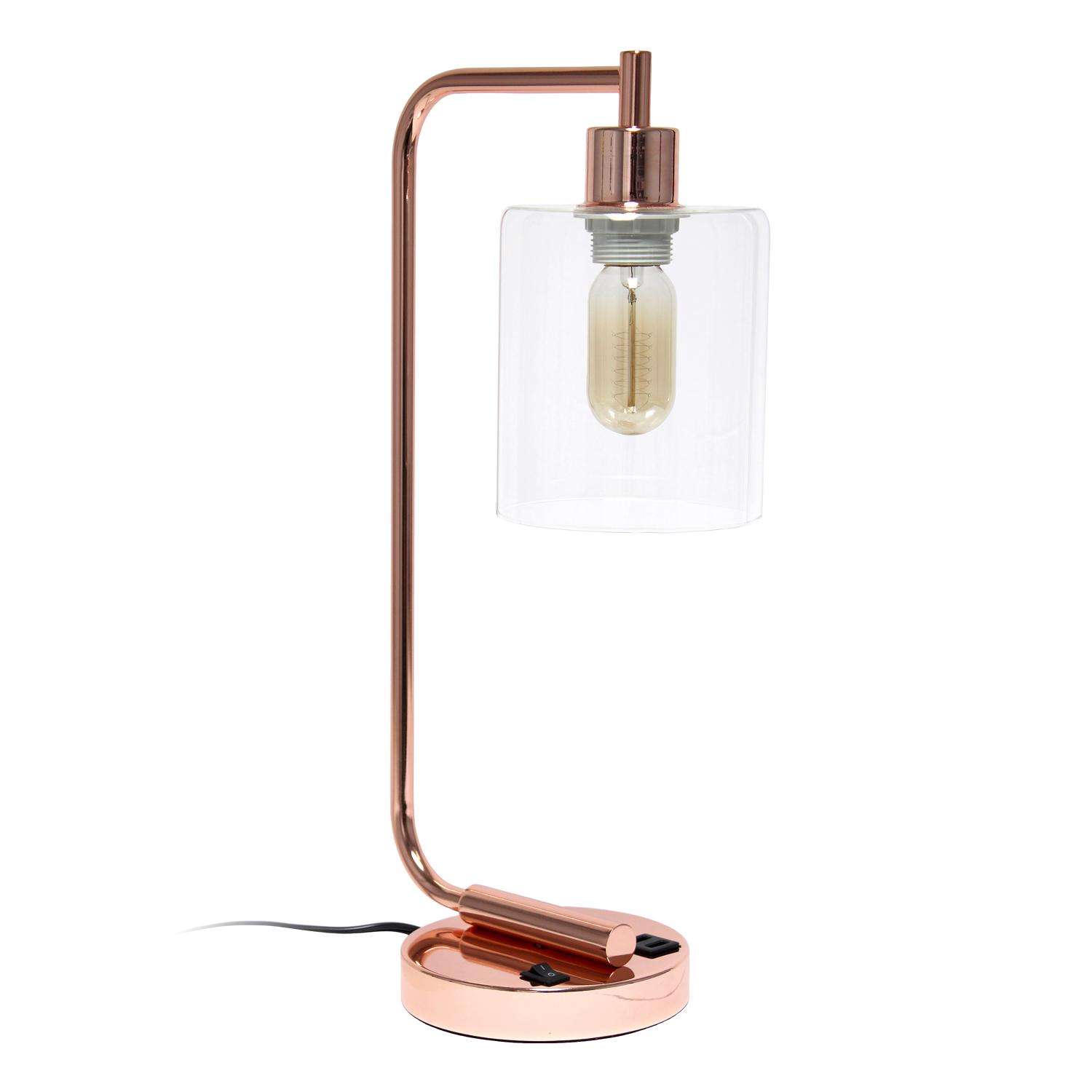 Simple Designs 20 in. Rose Gold Desk Lamp Mfr# LHD-2002-RG - Ace Hardware