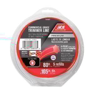 Ace Premium Commercial Grade 0.105 in. Dia. x 80 ft. L Trimmer Line ...