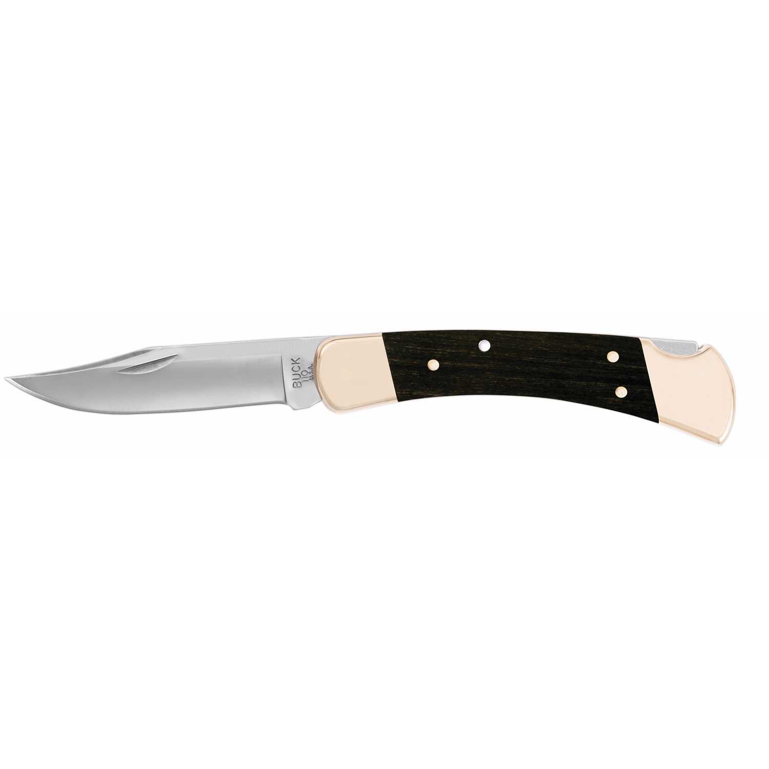 Buck Knives 110 Folding Hunter Brown 420 HC Stainless Steel 8.63 in ...