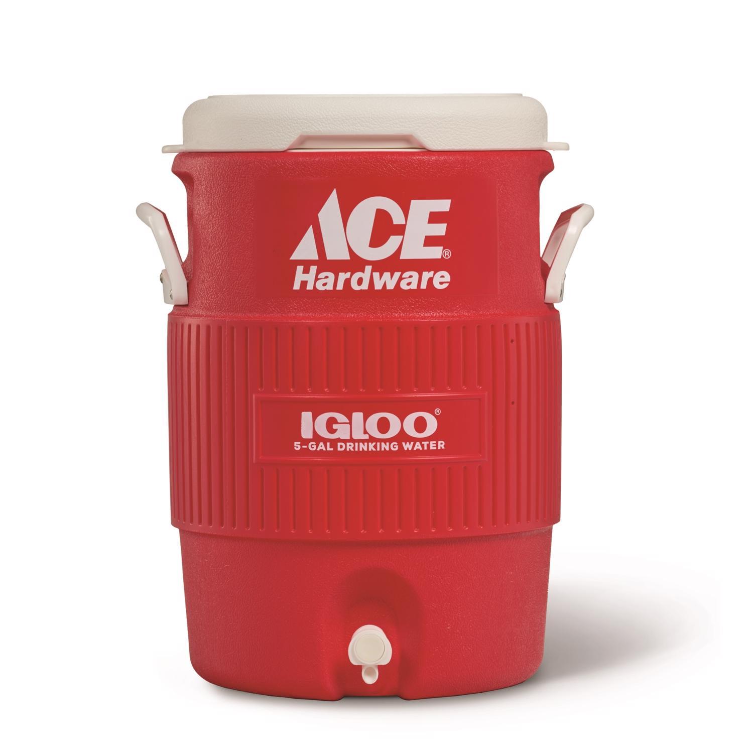Igloo Ace Red/White 5 gal Water Cooler Mfr# 42344 - Ace Hardware