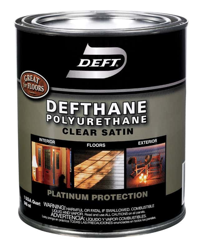 Deft Satin Clear Oil-Based Polyurethane 1 qt - Ace Hardware