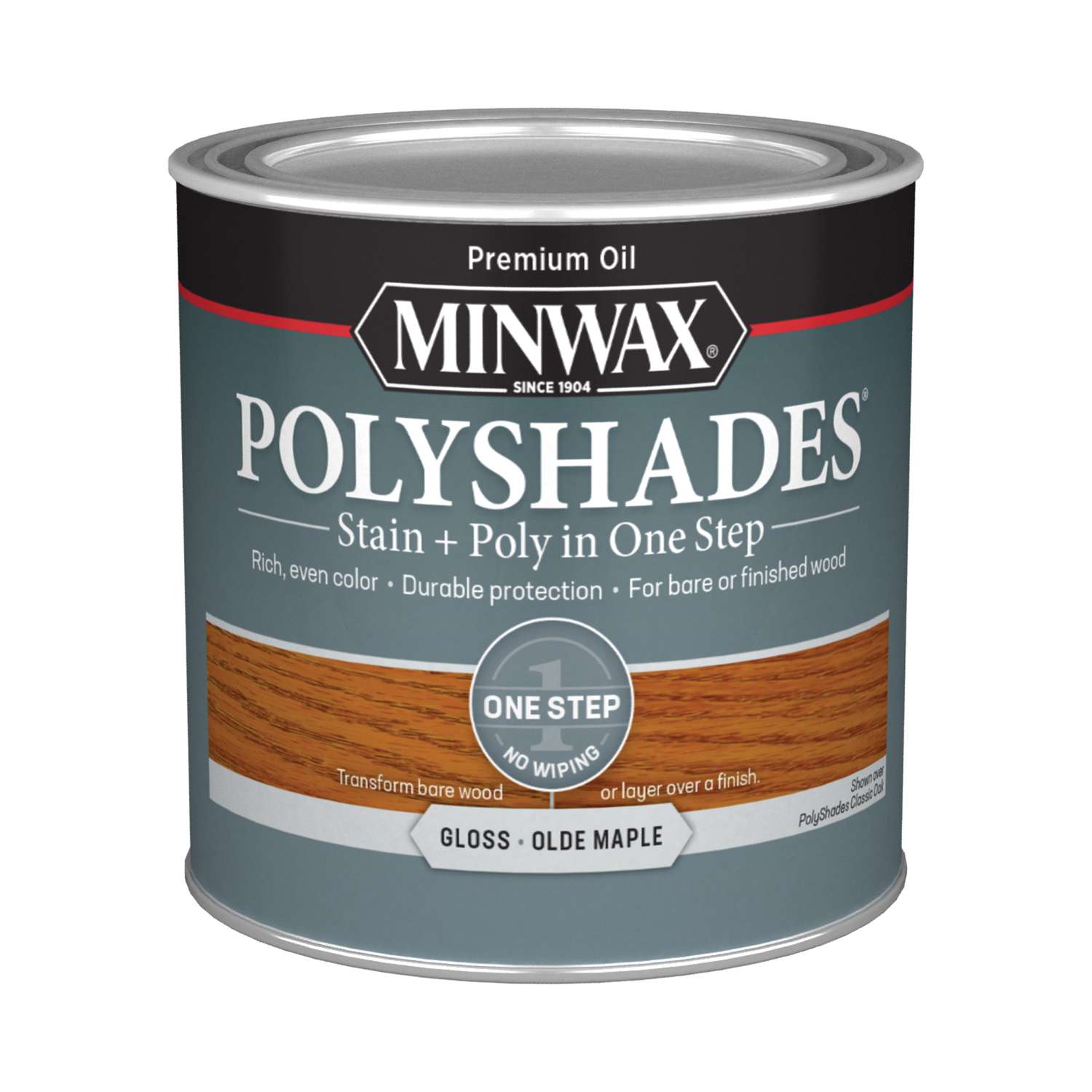 Minwax PolyShades Semi-Transparent Gloss Olde Maple Oil-Based Stain and ...