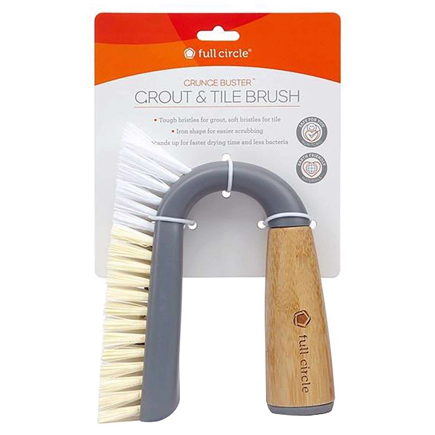 Full Circle Grunge Buster 1.5 in. W Medium Bristle Bamboo Handle Grout ...